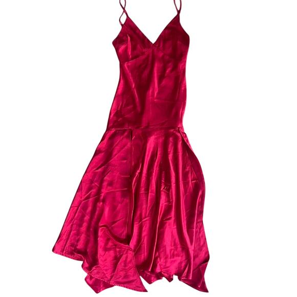 Line & Dot | Dresses | Line Dot Red Satin Slip Dress Size Xs | Poshmark